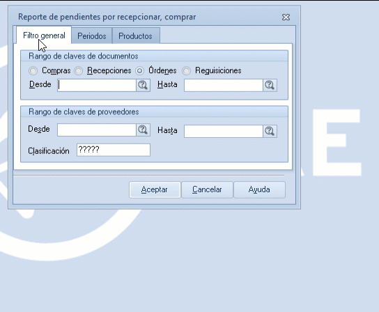 Generar reporte de pendientes por recepcionar, comprar - Portal de ...