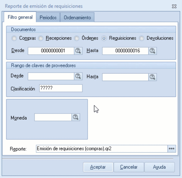 Generar reporte de emisión de requisiciones - Portal de Clientes Siigo ...