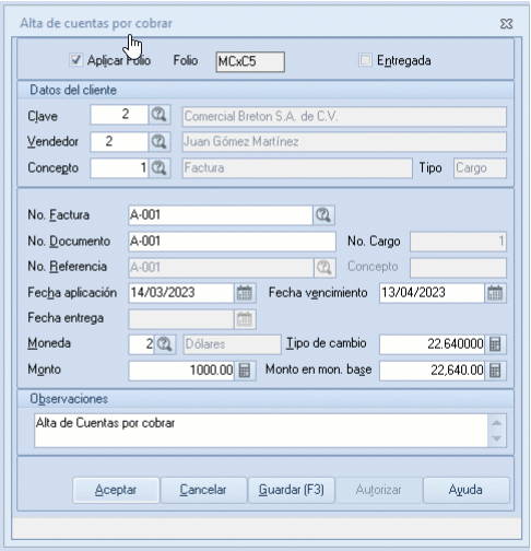 ¿Cómo dar de alta cuentas por cobrar? - Portal de Clientes Siigo Aspel
