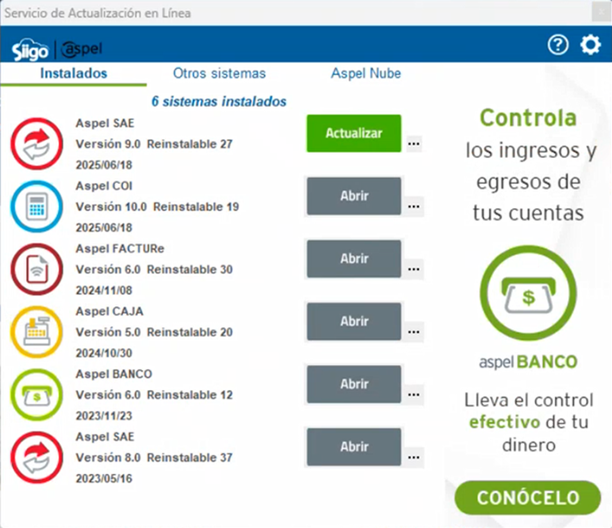 Actualizar versión de SAE 9.0 a SAE 10.0 - Portal de Clientes Siigo Aspel