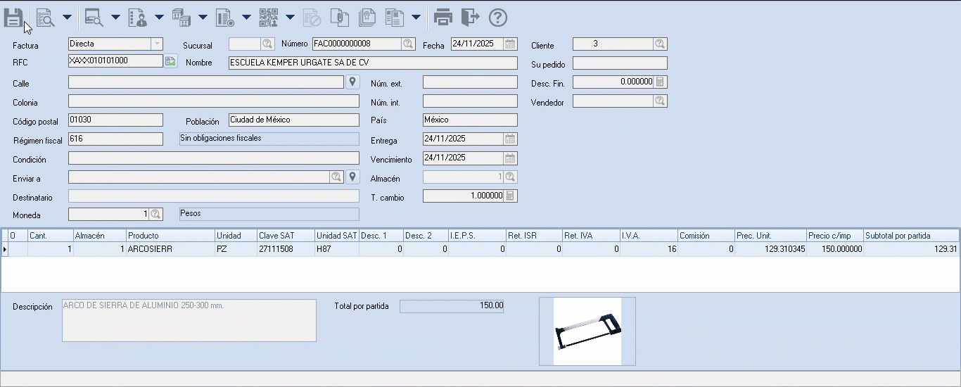 Elaborar o dar de alta una prefactura - Portal de Clientes Siigo Aspel